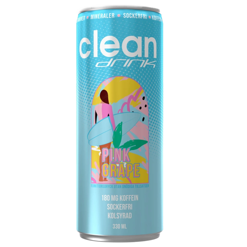 CLEAN DRINK PINK GRAPE 33 CL – Selecta Sverige
